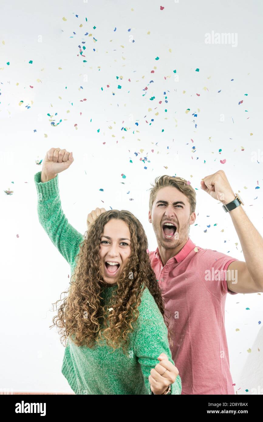 Enthusiastic triumph hi-res stock photography and images - Alamy