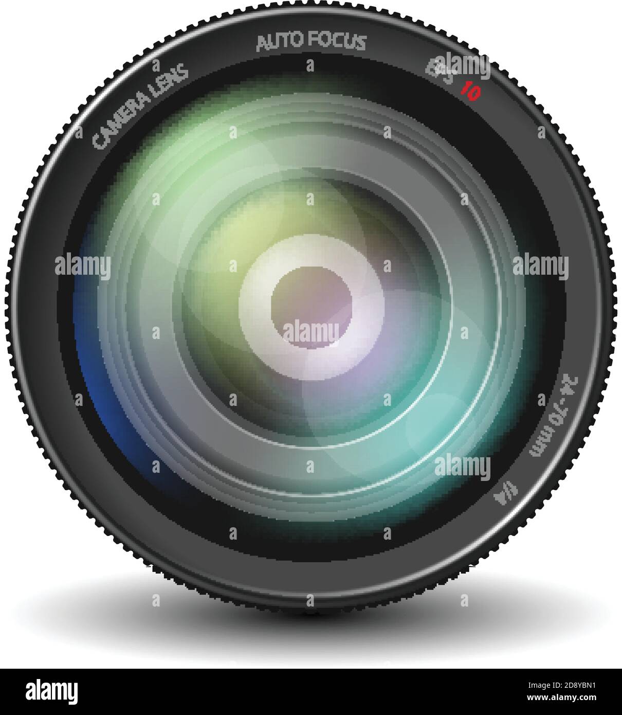 Realistic camera lens. Vector illustration Stock Photo - Alamy