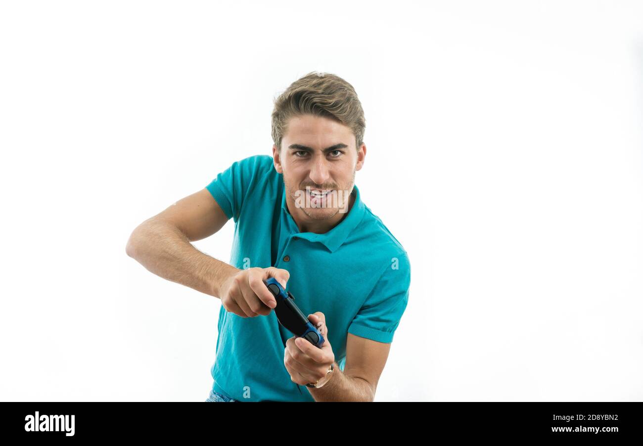 Group of friends playing video games and putting expressions of various ...