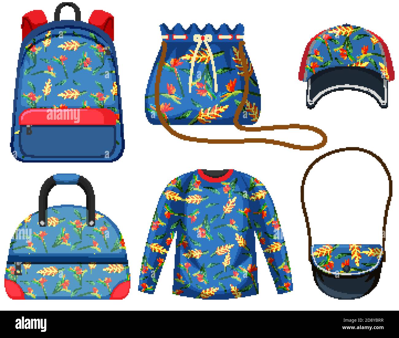 Set of floral object illustration Stock Vector Image & Art - Alamy