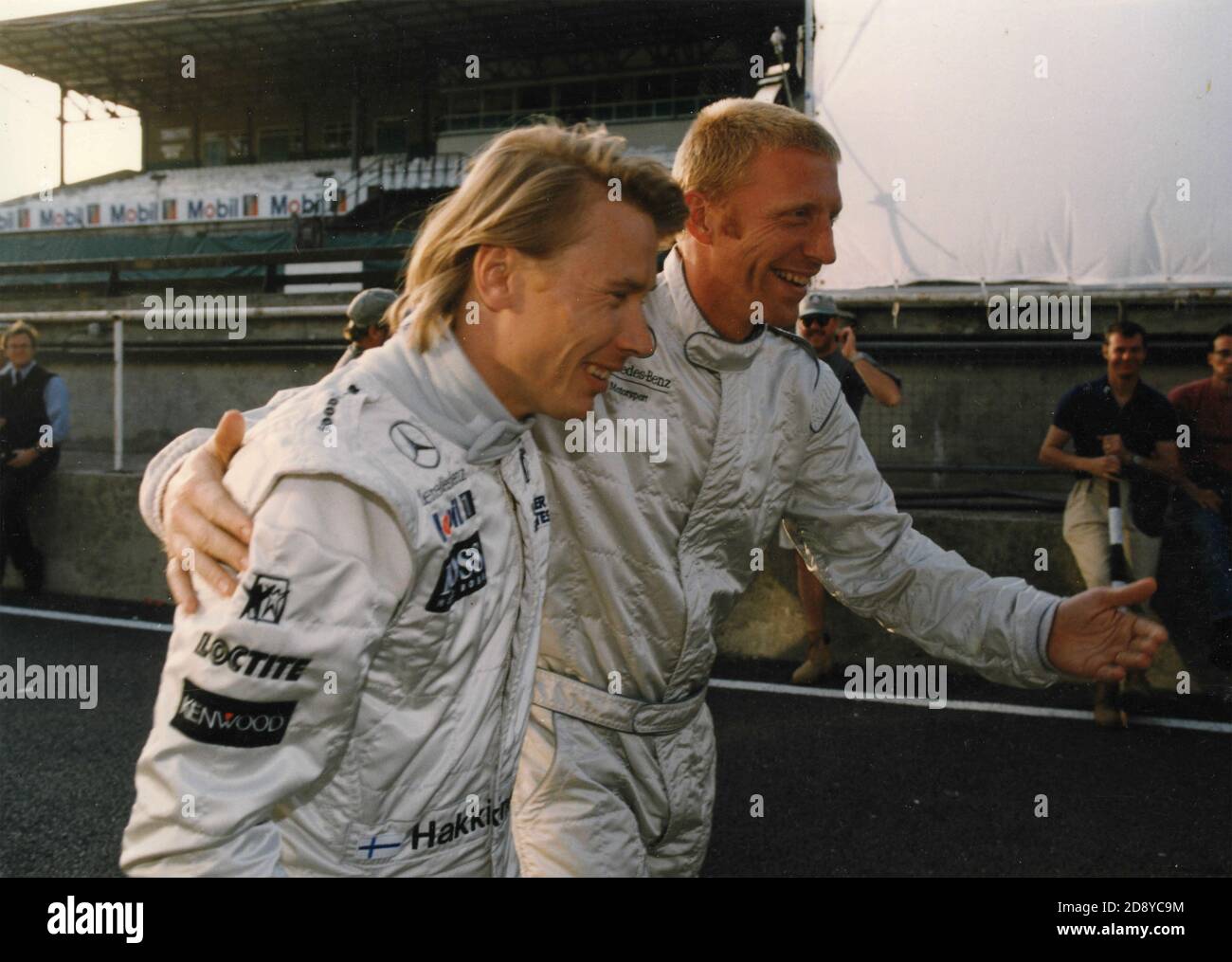 German tennis player Boris Becker and Finnish racing driver Mika ...