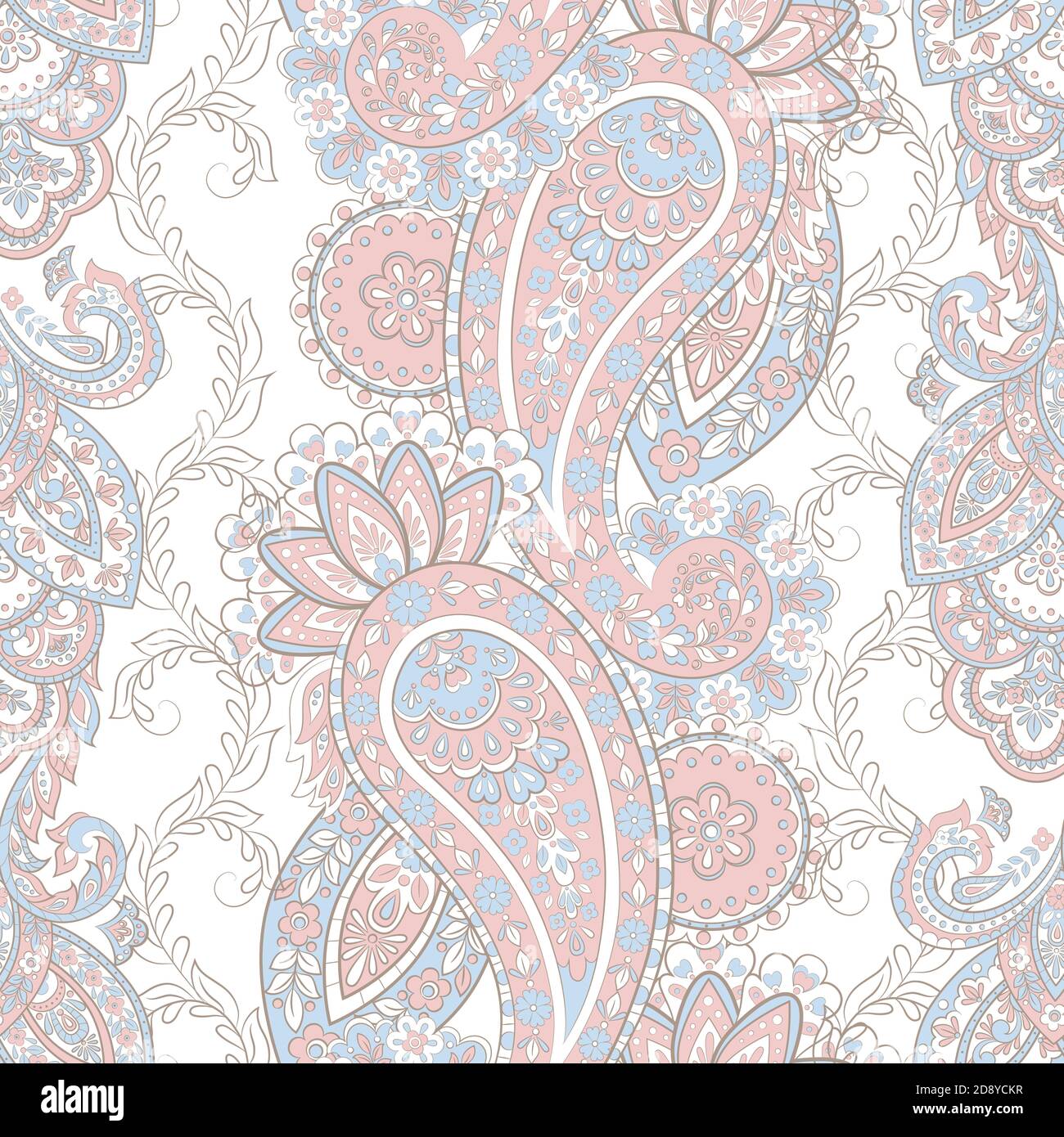 Textured fabric paisley pattern Stock Vector Images - Alamy