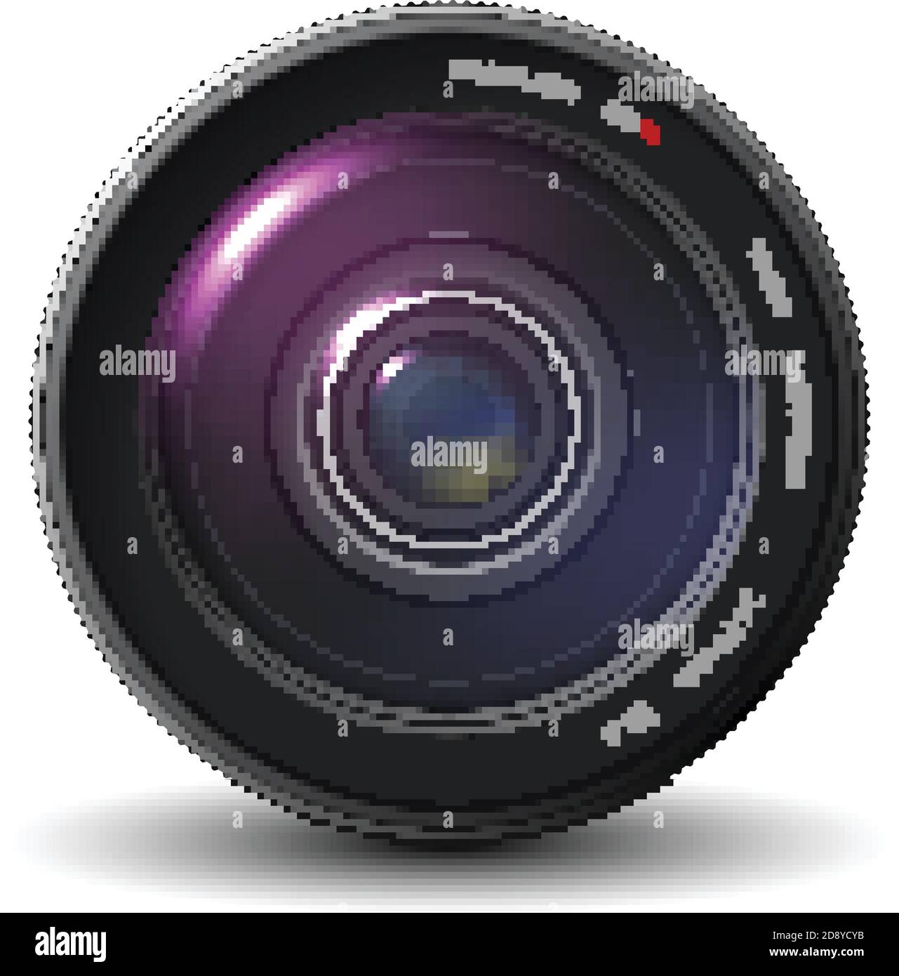 Realistic camera lens. Vector illustration Stock Photo - Alamy