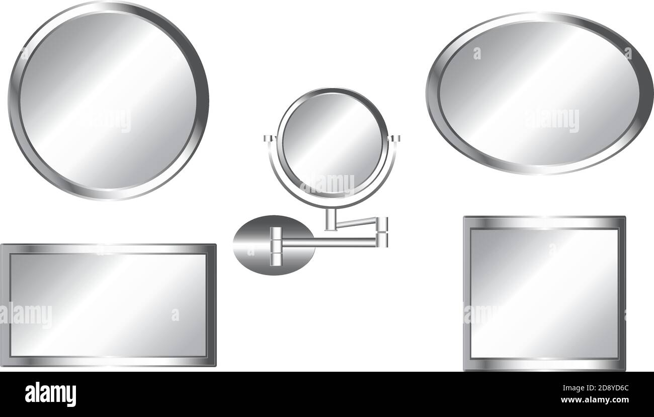 Set of isolated mirrors. Vector Stock Vector Image & Art - Alamy