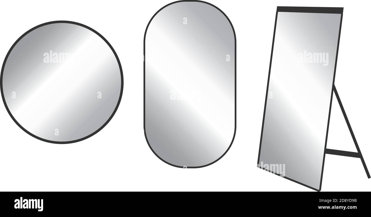 Set of isolated mirrors. Vector Stock Vector Image & Art - Alamy