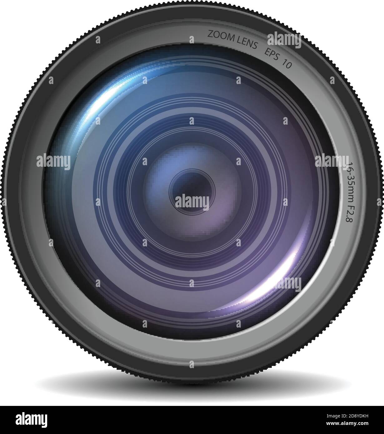 Realistic camera lens. Vector illustration Stock Photo - Alamy