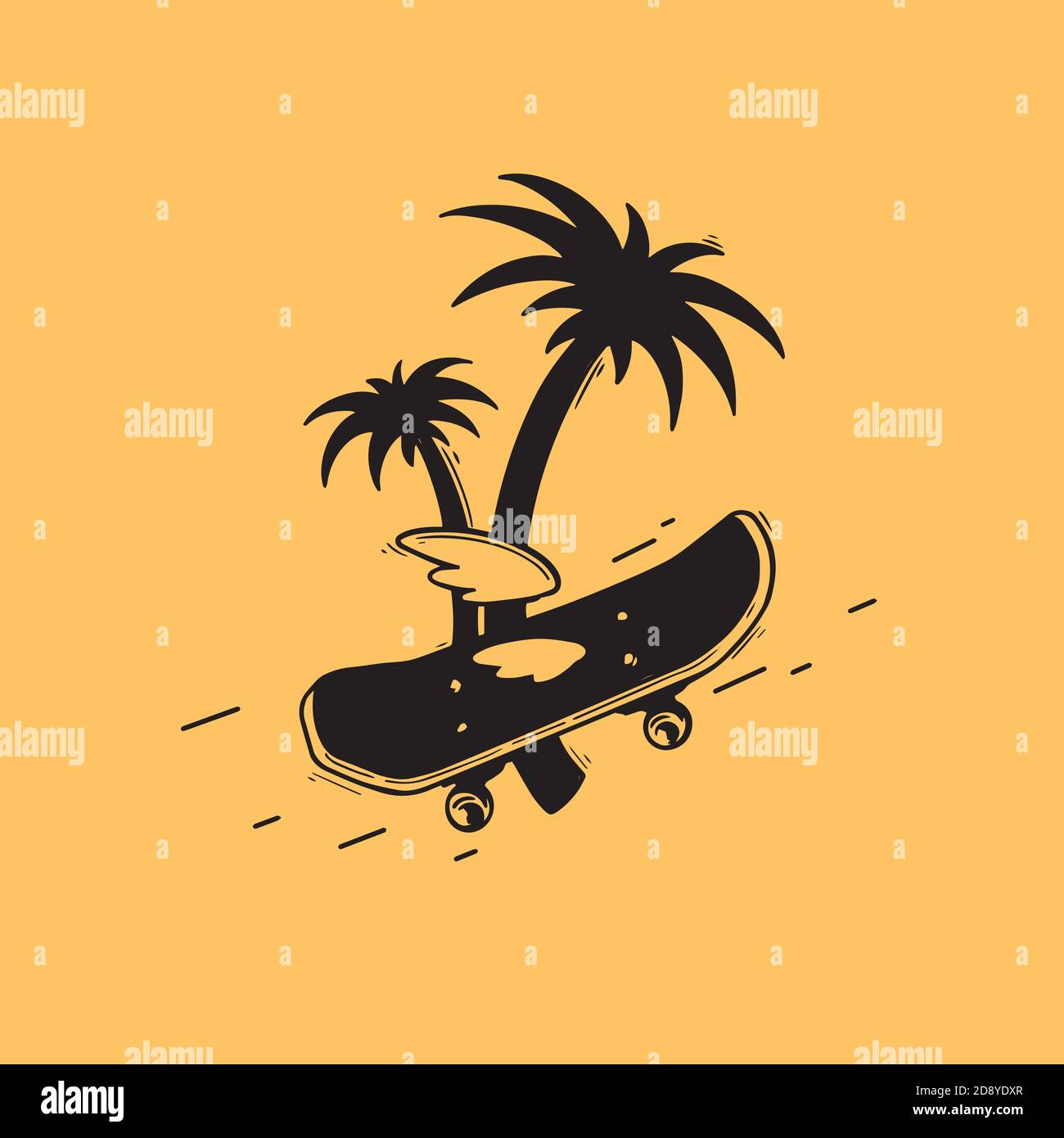 Palm tree sketch isolated Stock Vector Images - Alamy