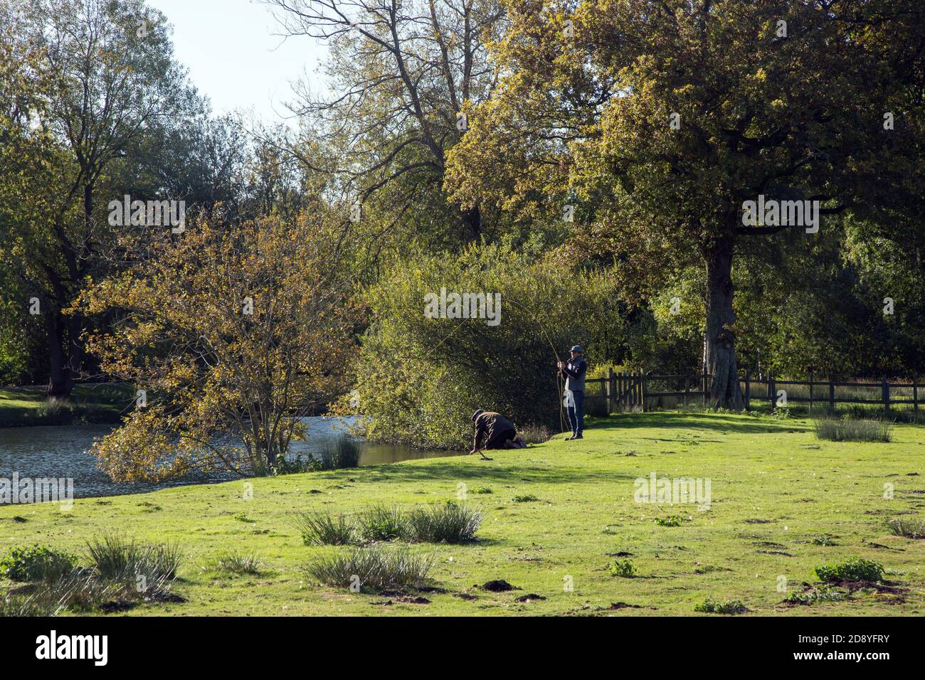 Testwood trout fishery, Hampshire, England, United Kingdom Stock Photo ...