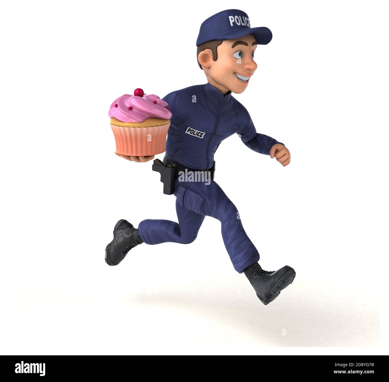 Fun 3D illustration of a cartoon Police Officer Stock Photo - Alamy