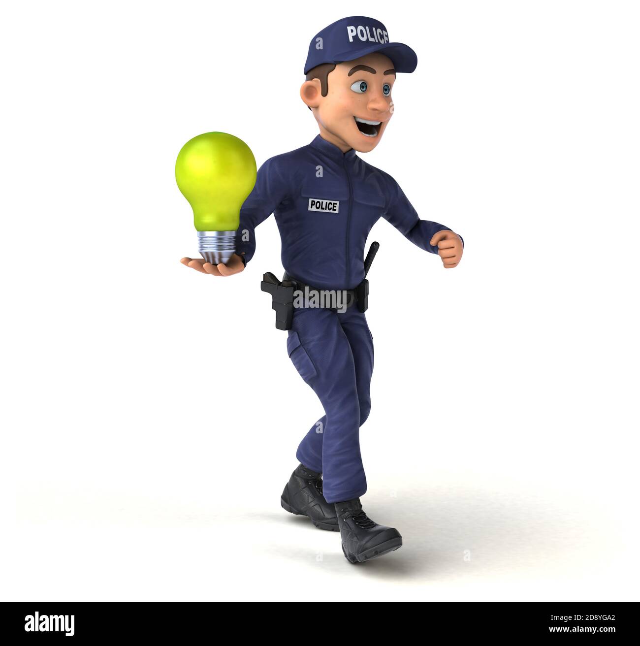 Cartoon illustration police officer idea hi-res stock photography and ...
