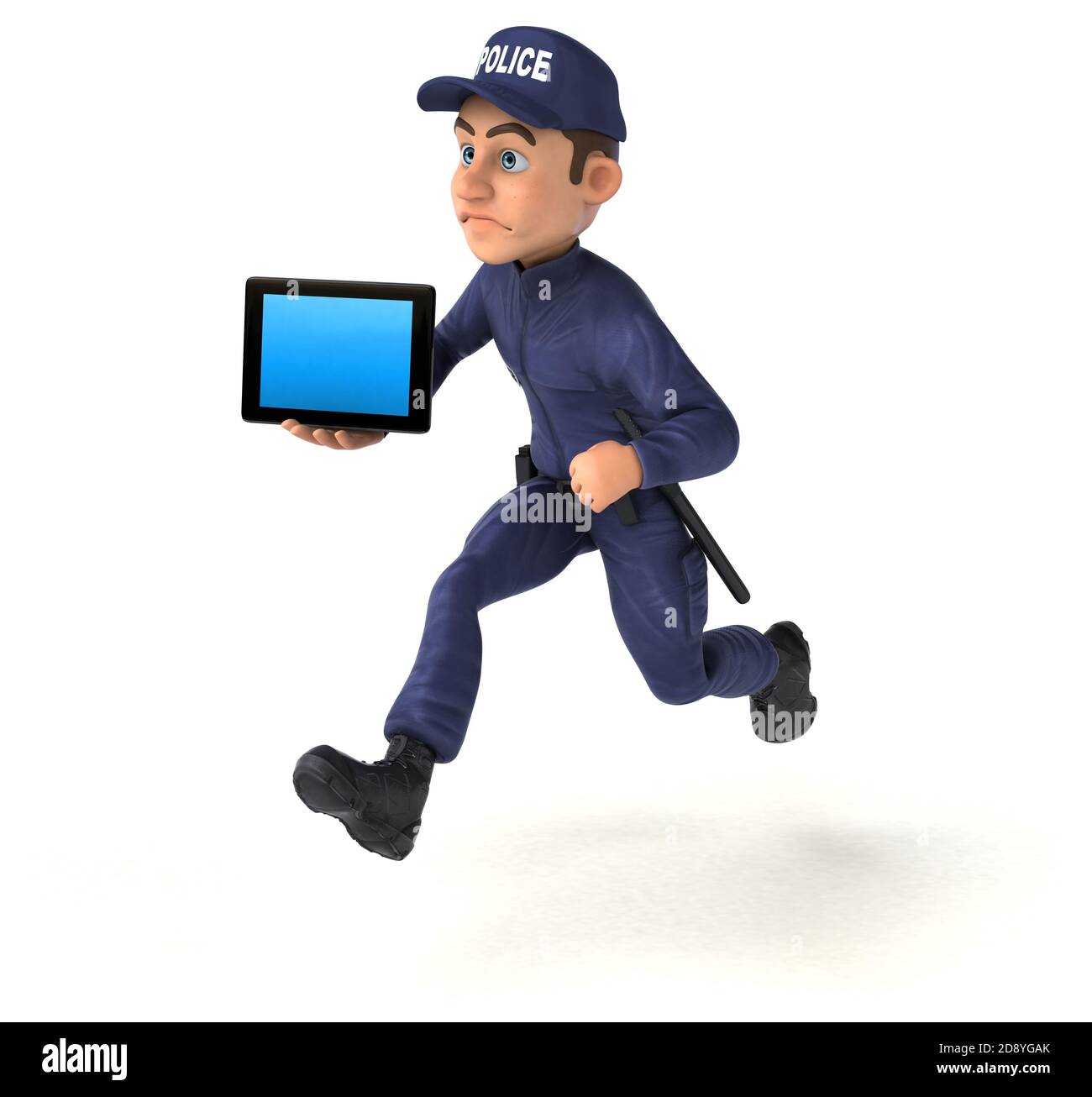 Fun 3D illustration of a cartoon Police Officer Stock Photo - Alamy