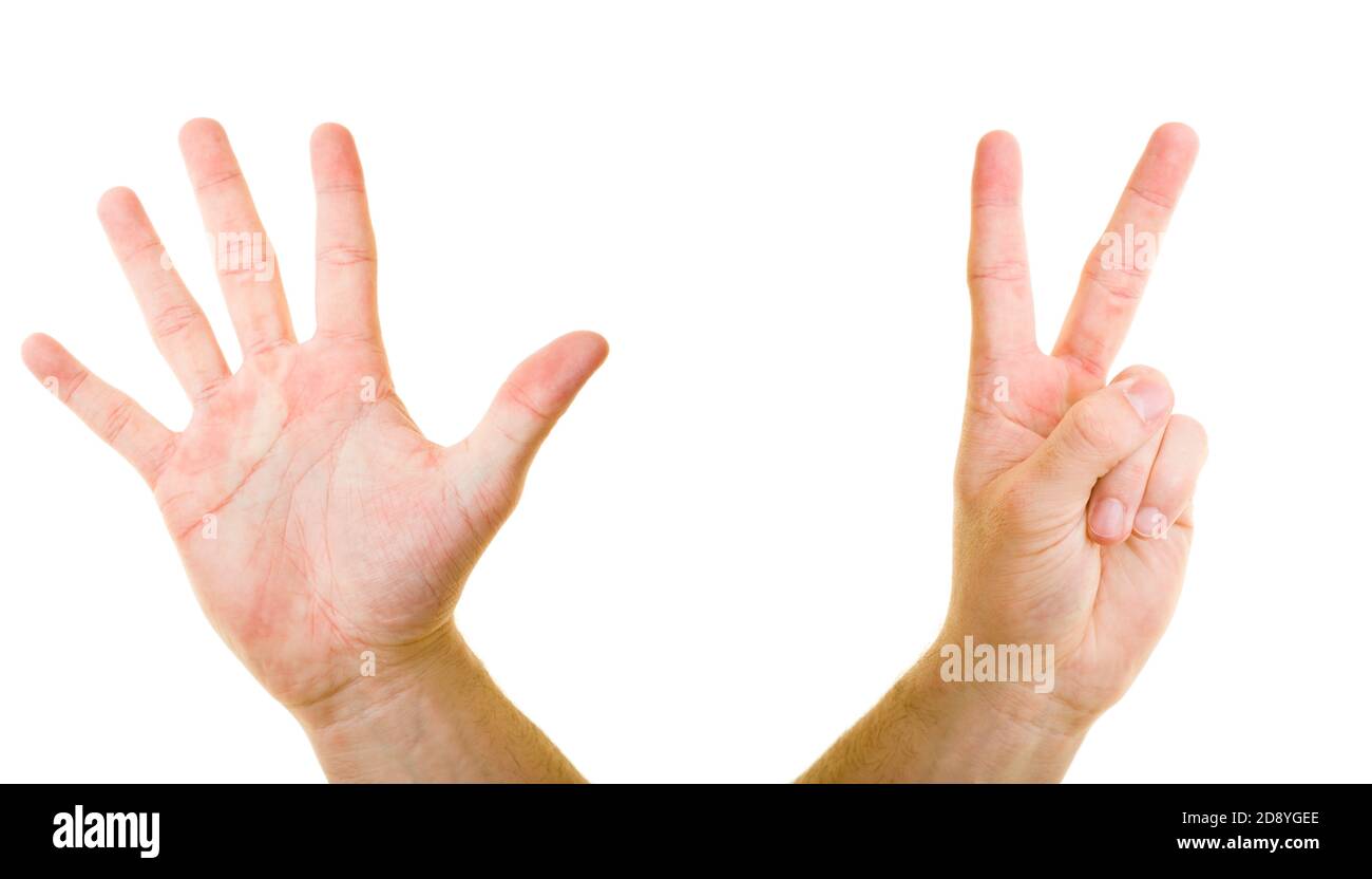 7 finger hi-res stock photography and images - Alamy