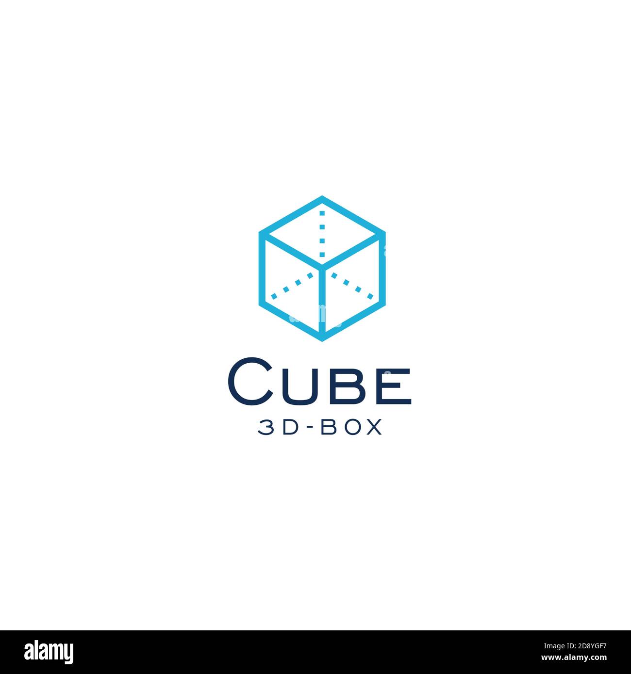 Cube icon. 3D box sImple flat abstract logo template. Modern emblem ...