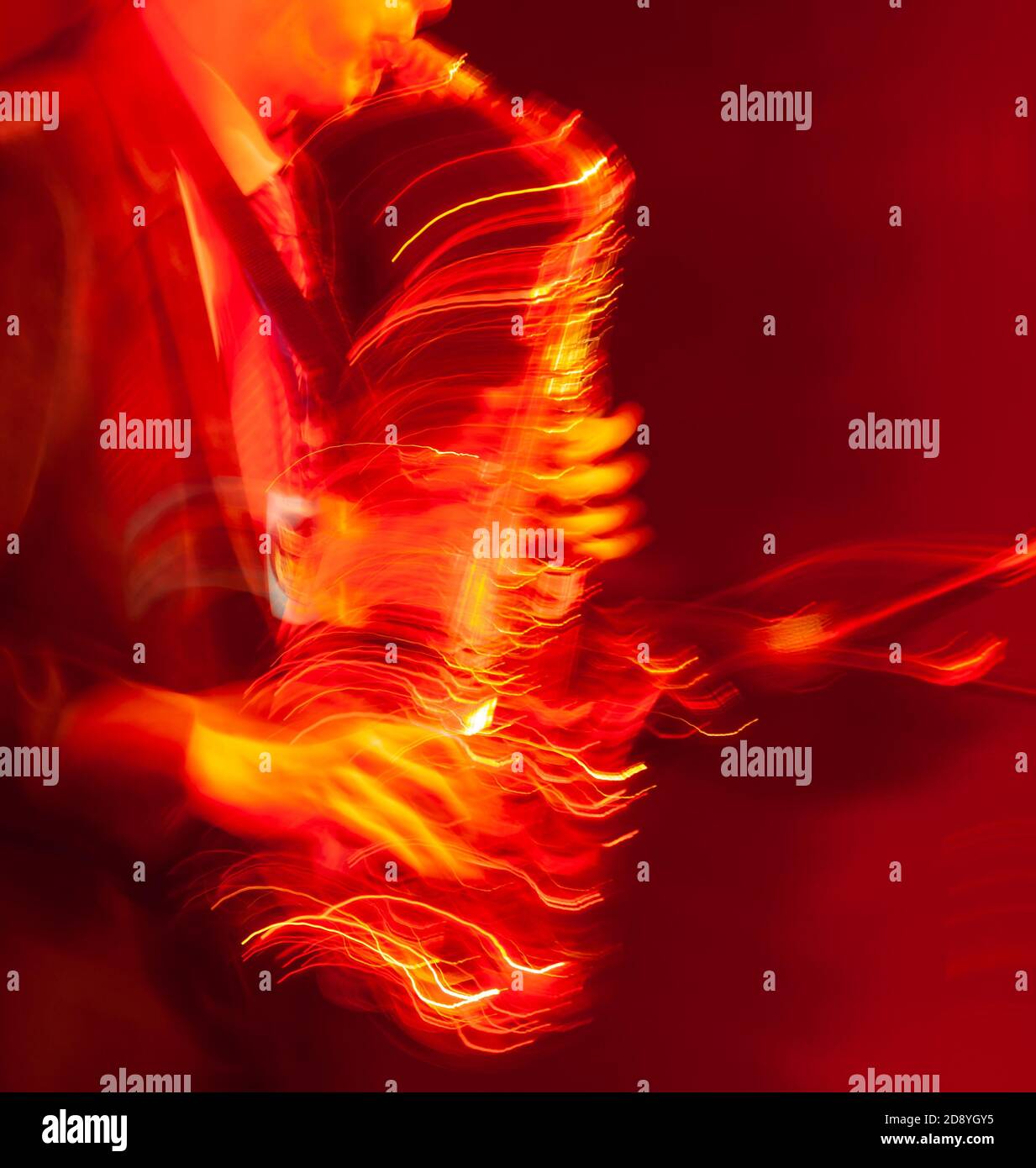 Jazz music concept. Saxophone player performing on stage. Sax player ...