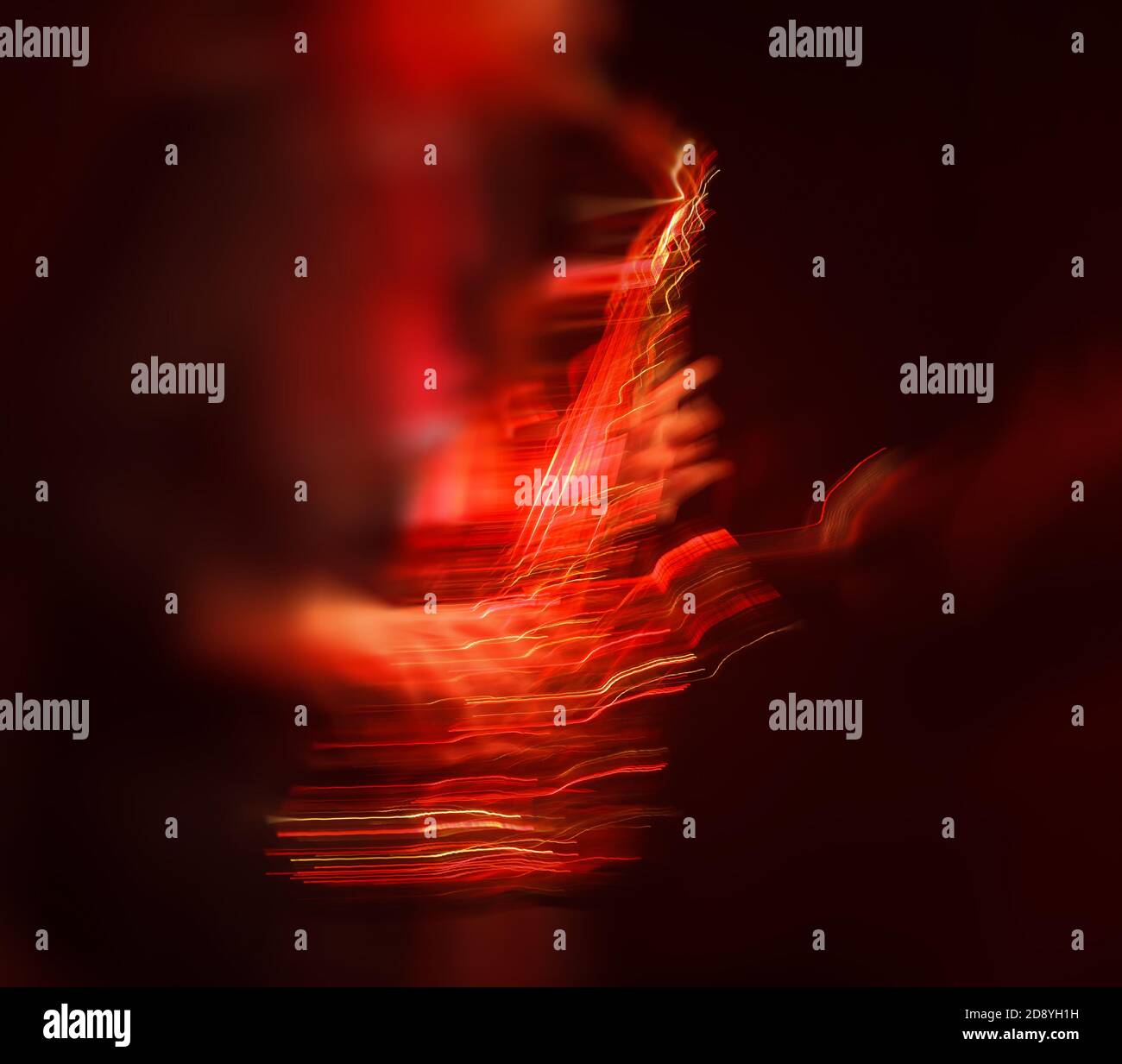 Jazz music concept. Saxophone player performing on stage. Sax player ...