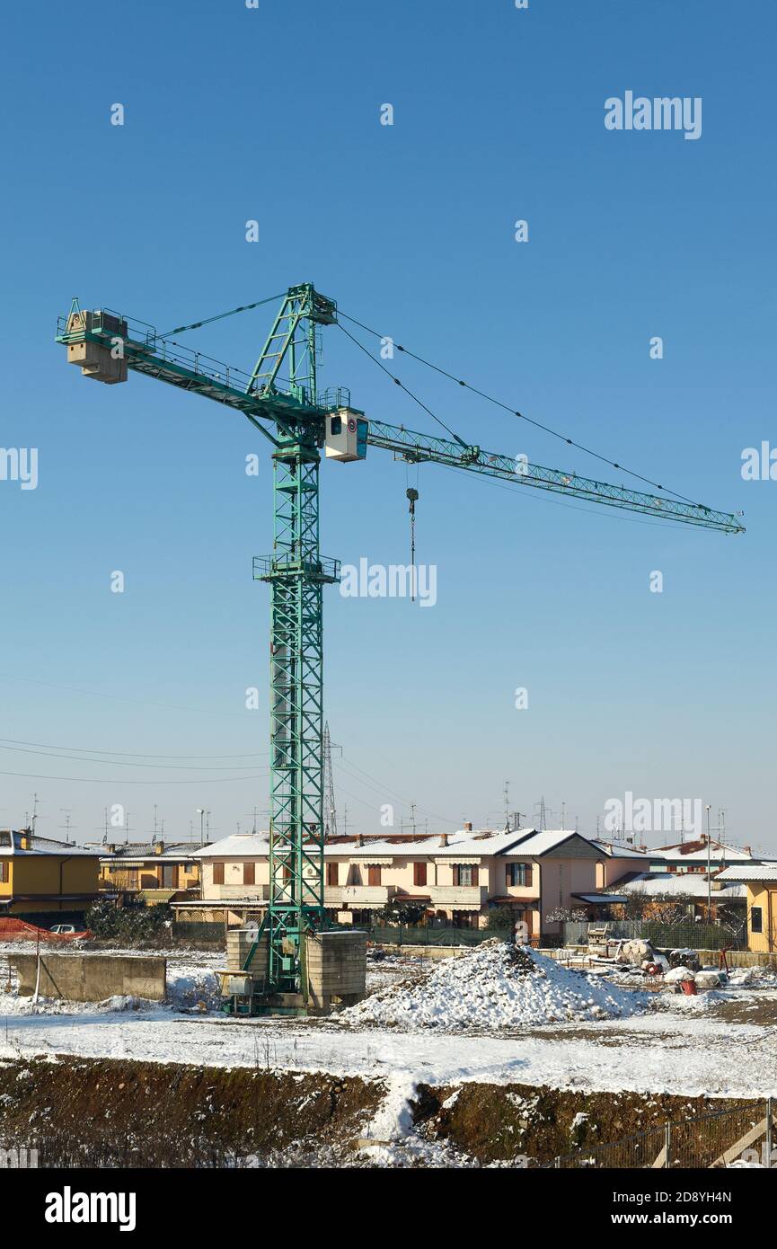 a crane on a construction site Stock Photo - Alamy