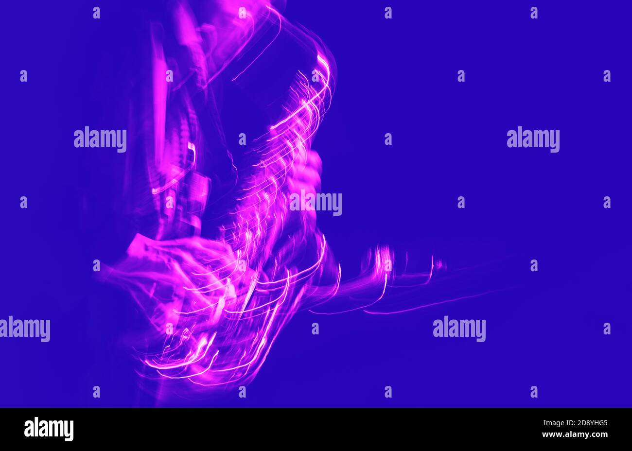 Jazz music concept. Abstract motion blurred image of saxophone player ...