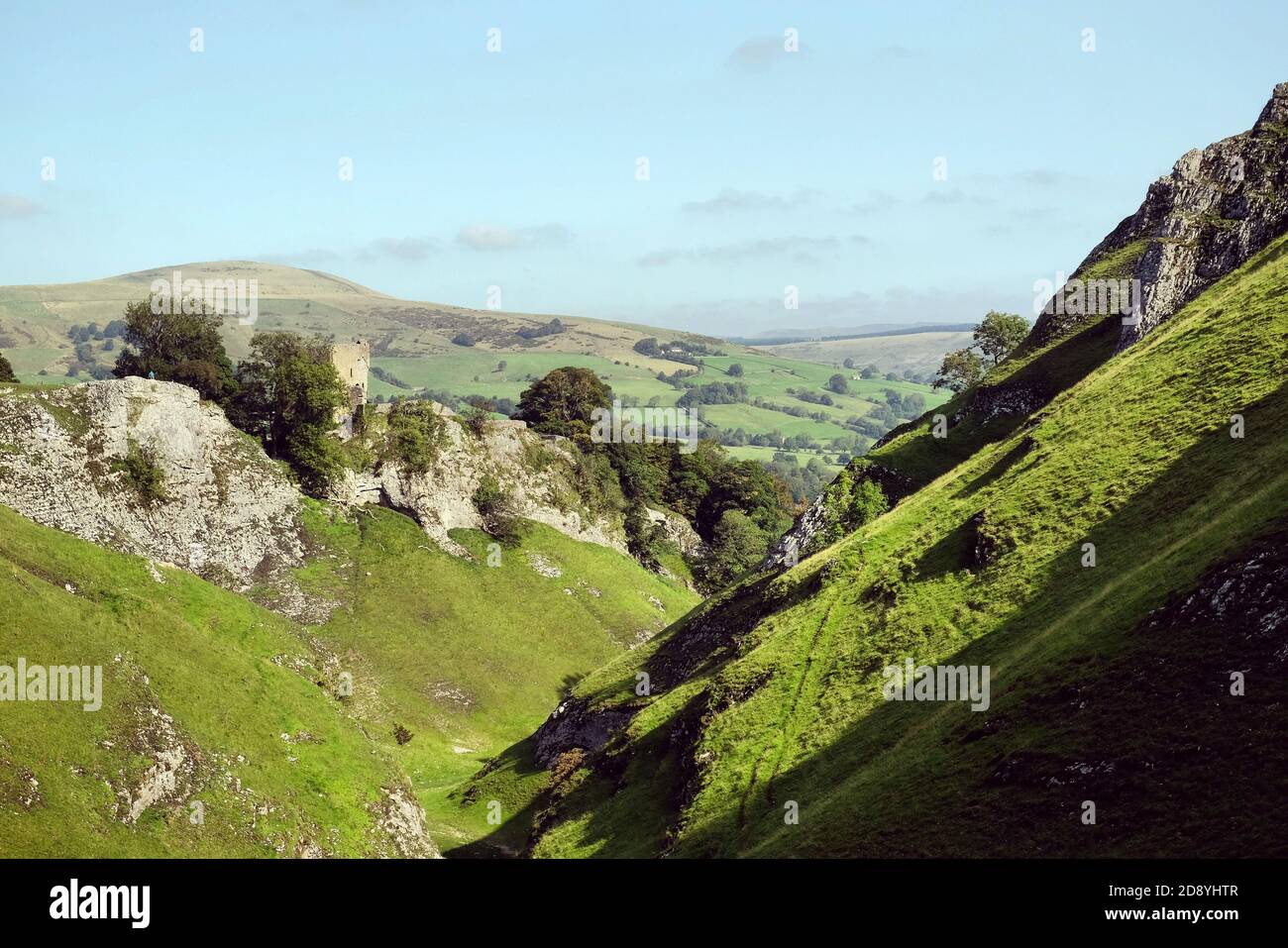 Cave Dale in the Peak District National Park, Castleton, Derbyshire, UK ...