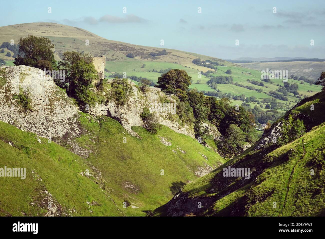 Cave Dale in the Peak District National Park, Castleton, Derbyshire, UK ...