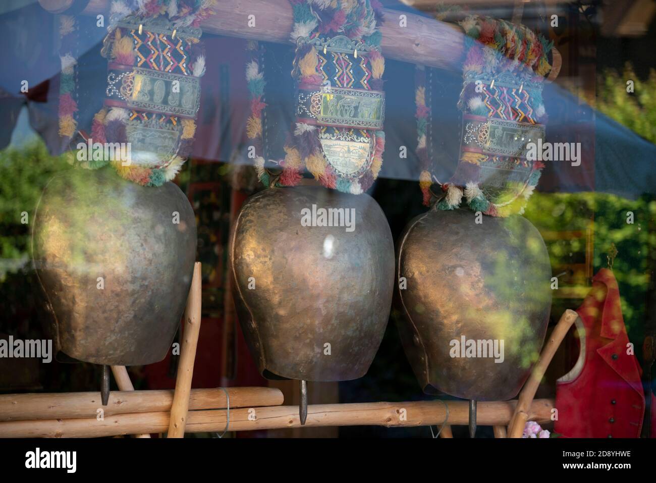 Germany, Bavarian, Alps - September 1, 2020: Bavarian cow bells in the ...