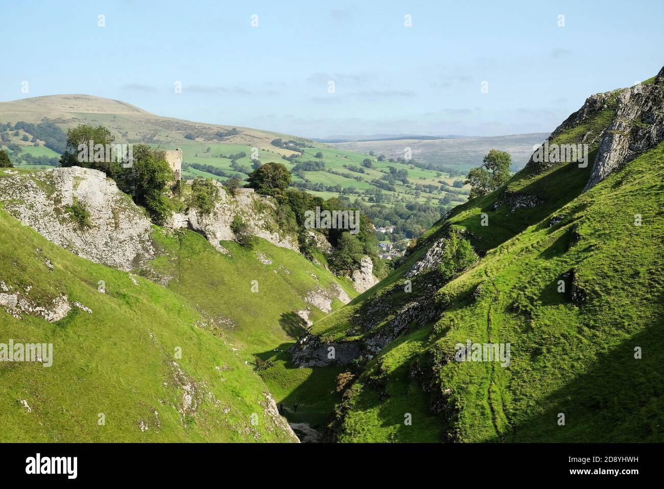 Cave Dale in the Peak District National Park, Castleton, Derbyshire, UK ...