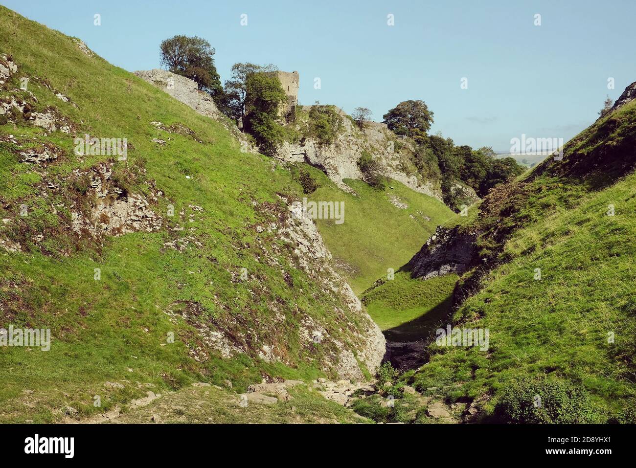 Cave Dale in the Peak District National Park, Castleton, Derbyshire, UK ...