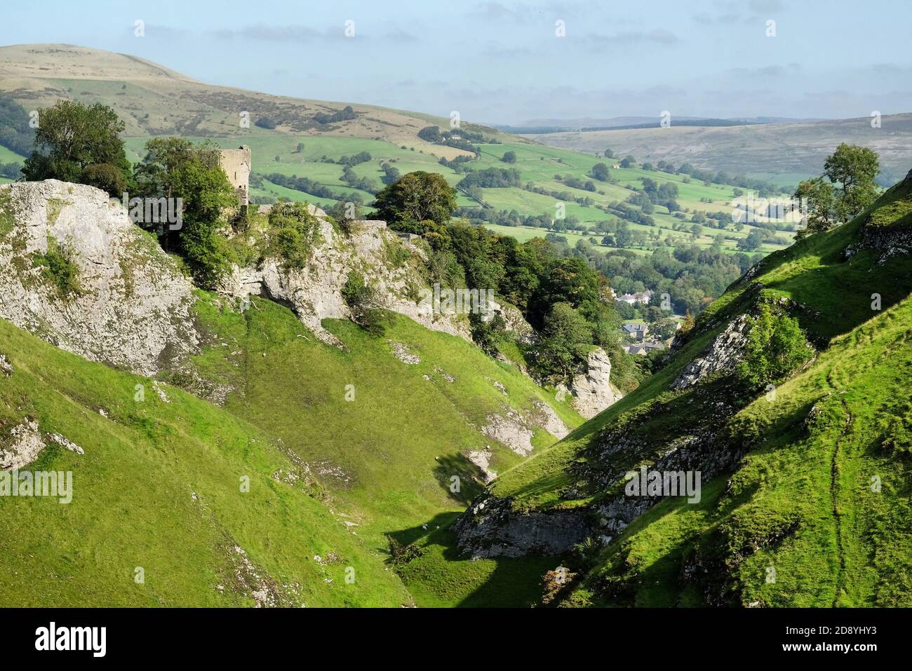 Cave Dale in the Peak District National Park, Castleton, Derbyshire, UK ...