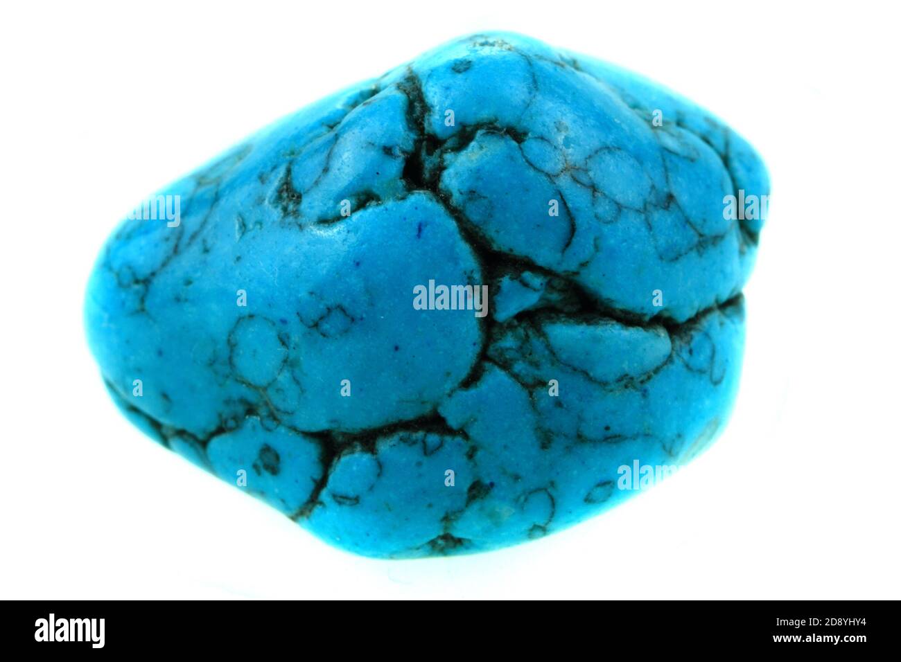 blue turquoise mineral isolated on the white background Stock Photo - Alamy