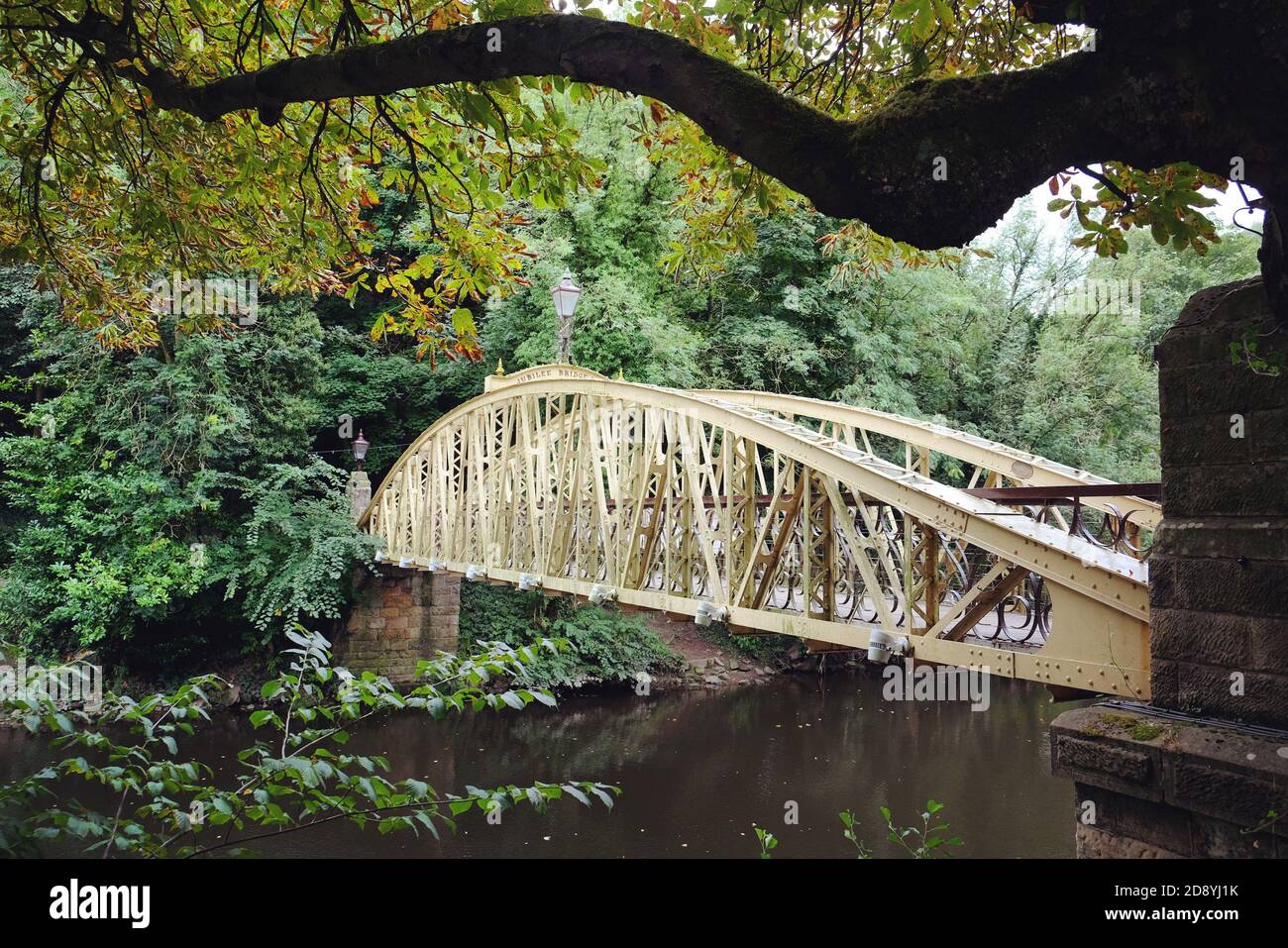 Jubilee Bridge, Matlock Bath, Derbyshire, UK Stock Photo - Alamy