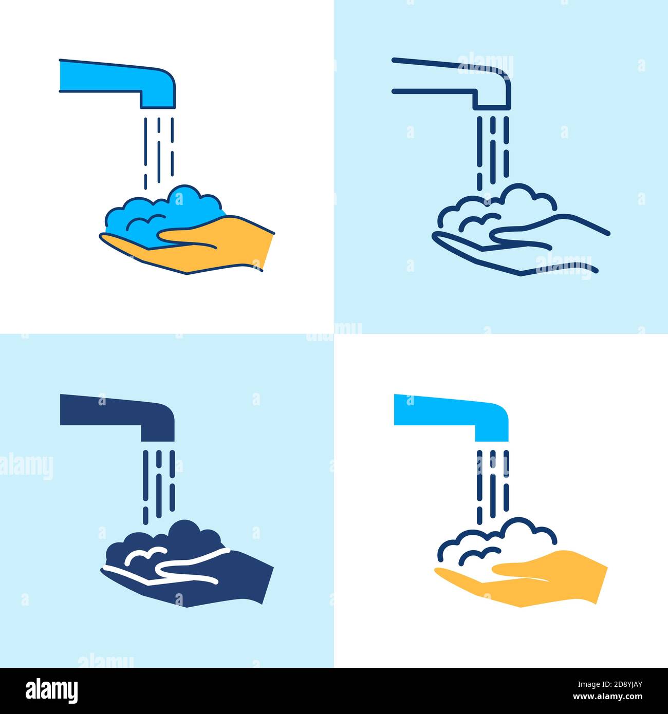Wash hands pictogram Stock Vector Images - Alamy