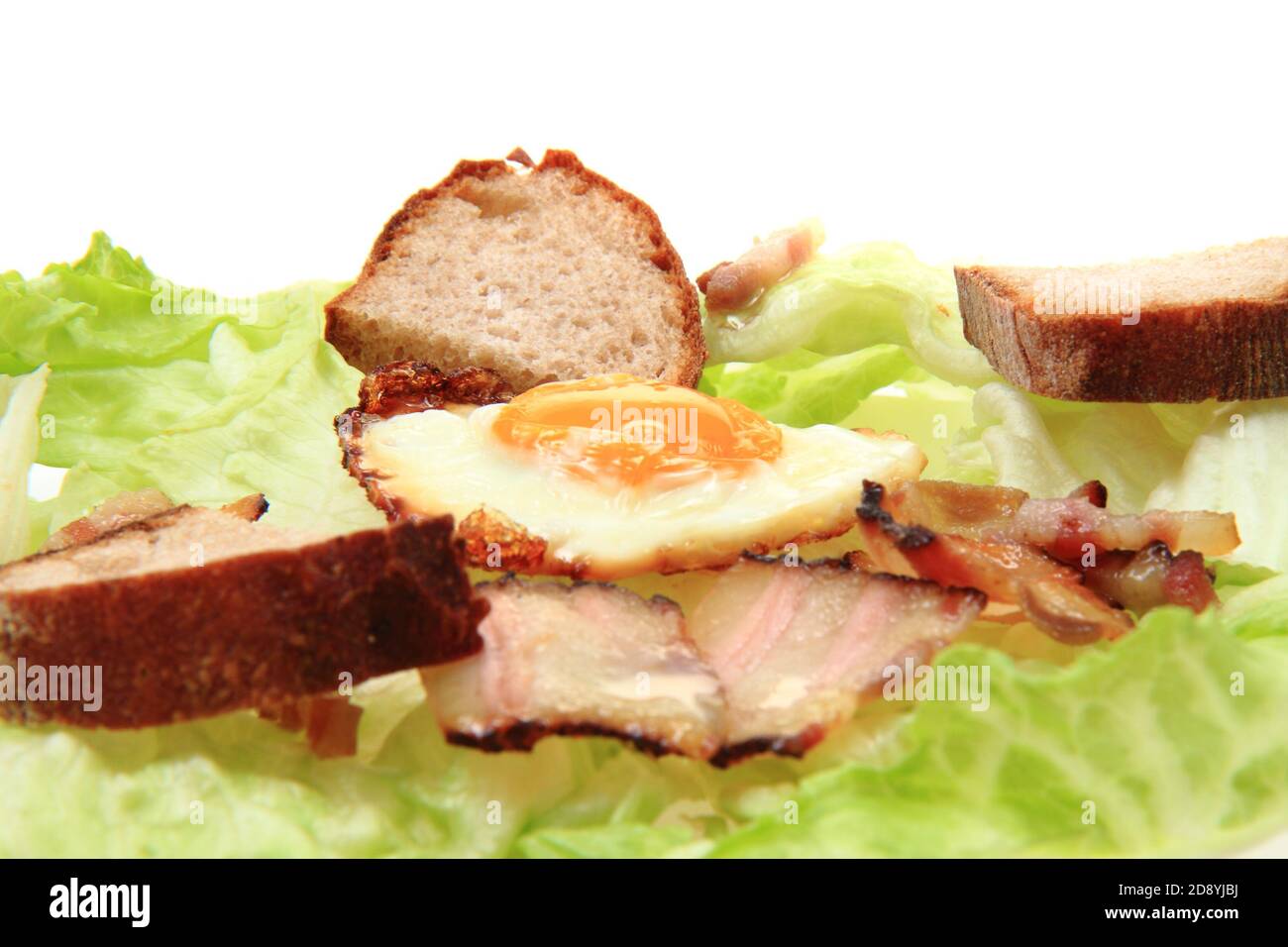 ham and eggs as nice food background Stock Photo - Alamy
