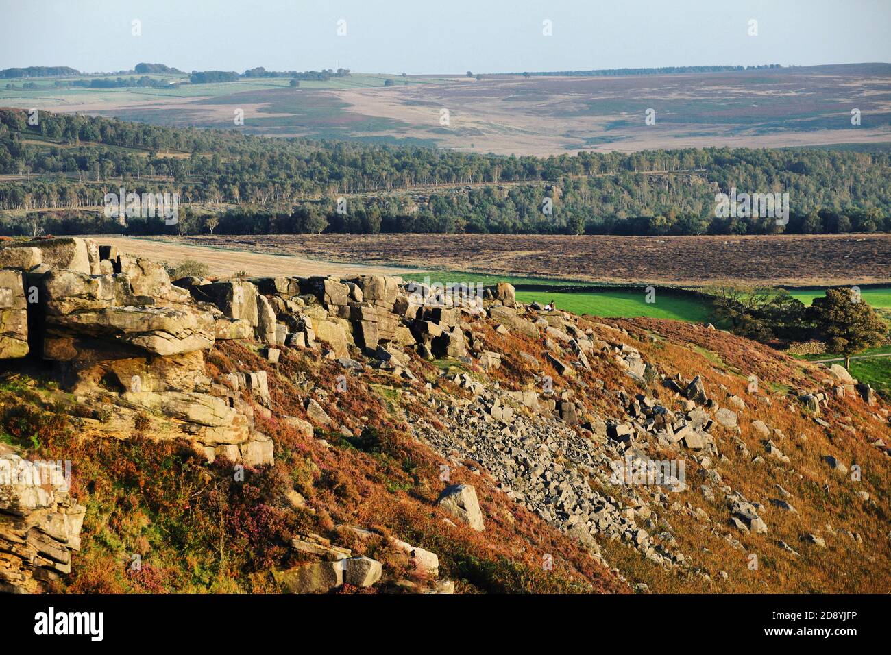 Curbar Edge in the Derbyshire Dales, Peak District, UK Stock Photo - Alamy