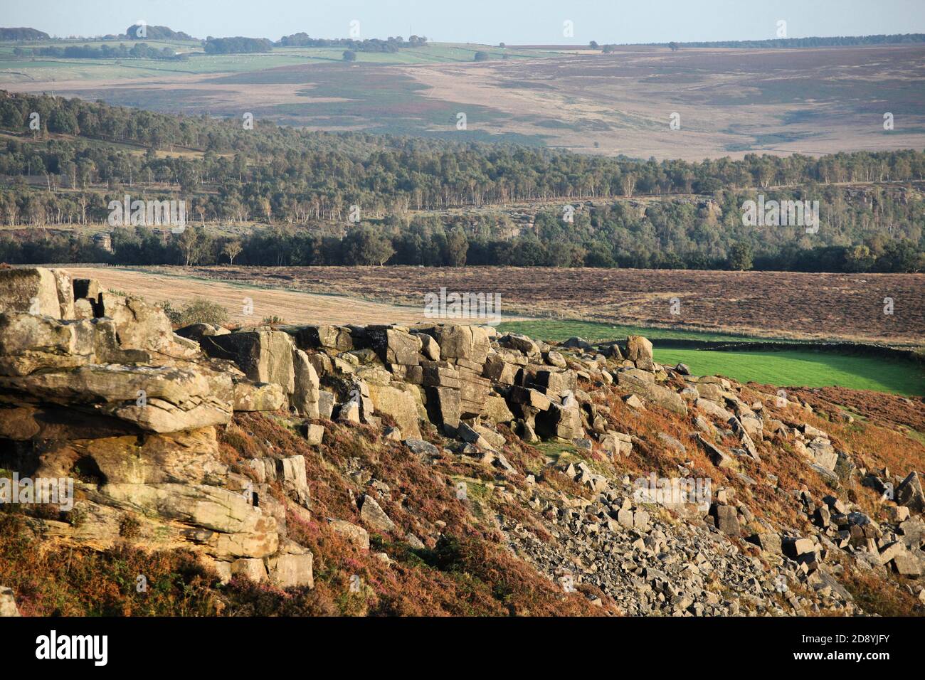 Curbar Edge in the Derbyshire Dales, Peak District, UK Stock Photo - Alamy