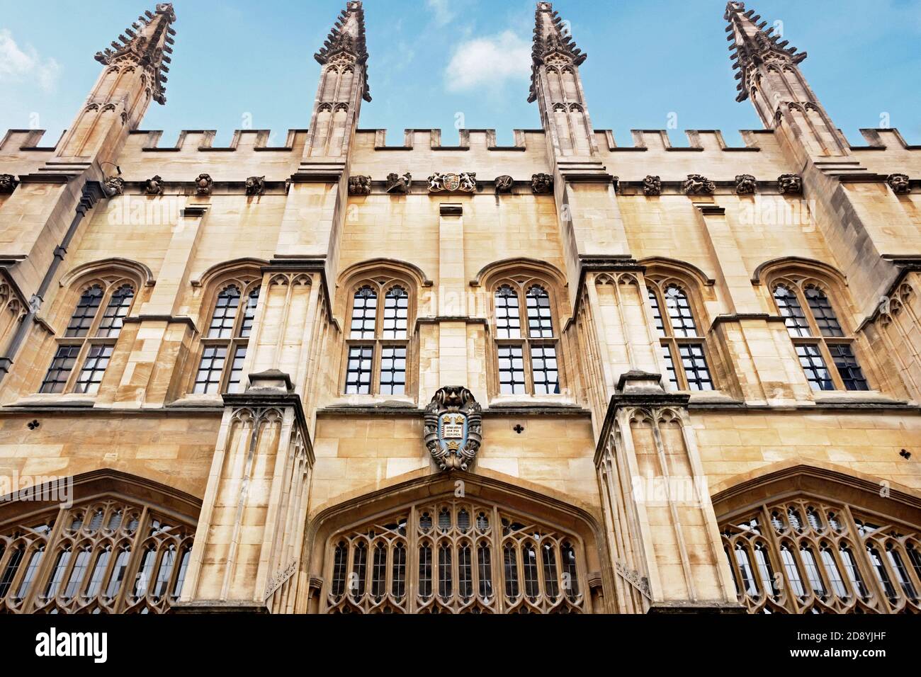 Exterior of the Bodleian Library building with blue sky in Oxford Stock ...