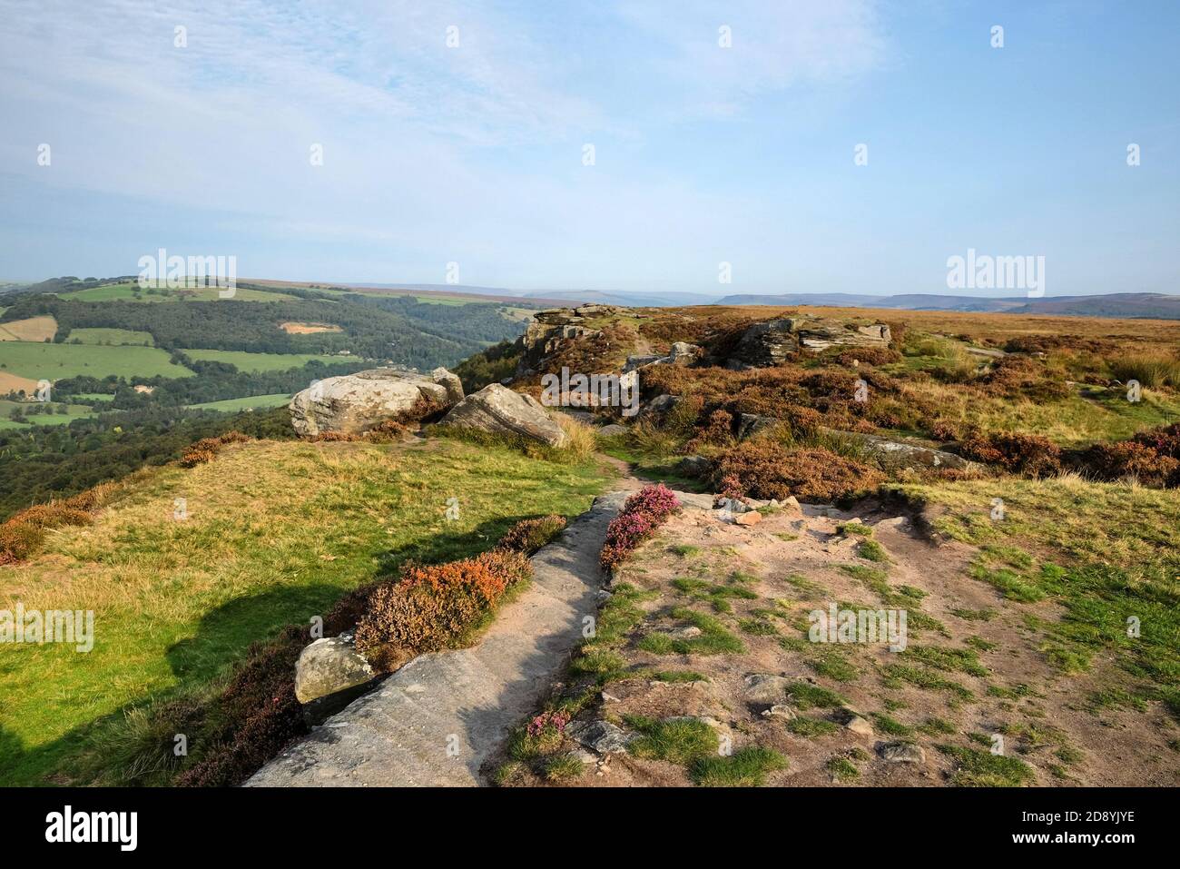 Curbar Edge in the Derbyshire Dales, Peak District, UK Stock Photo - Alamy