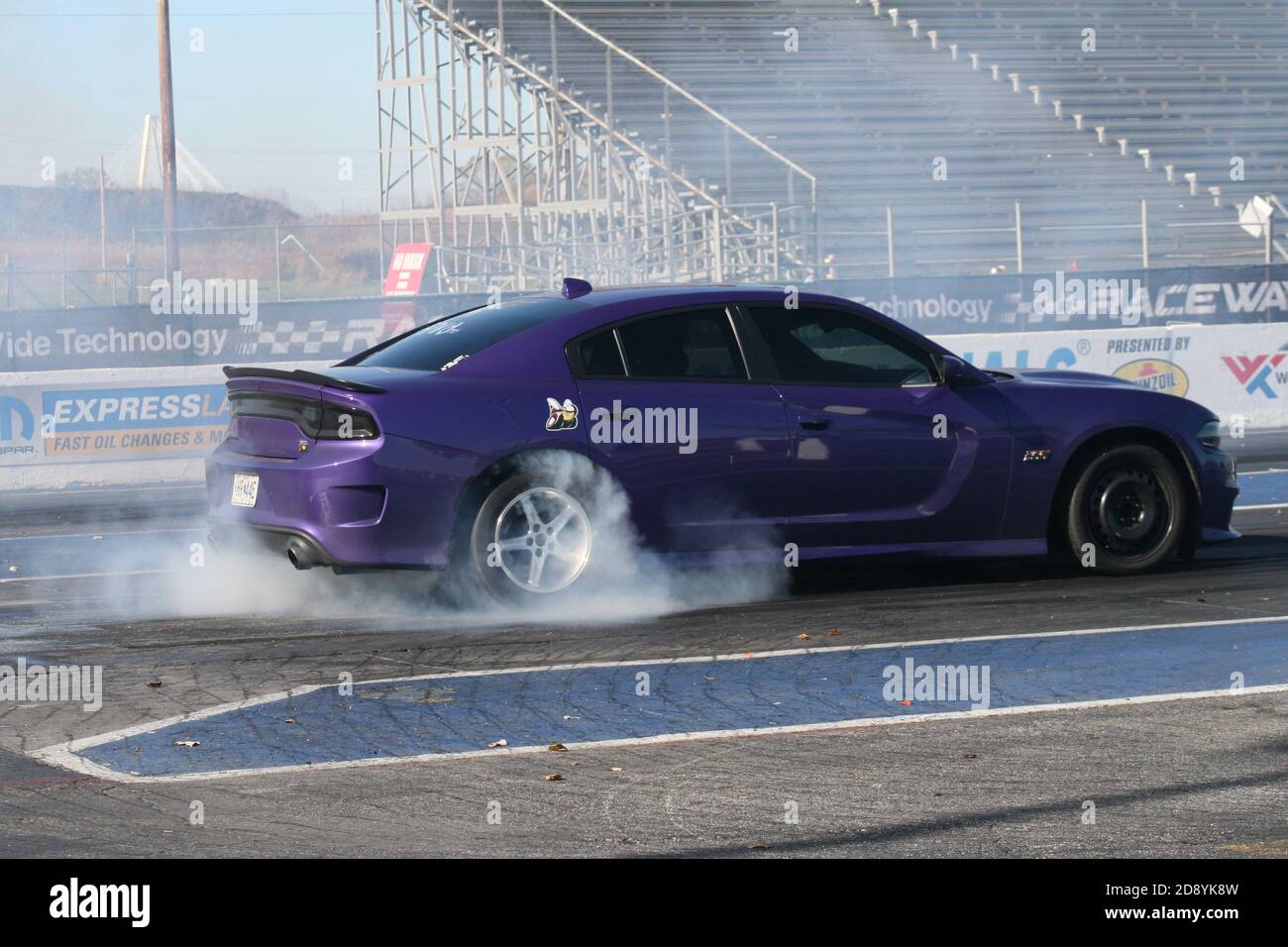 Stock and Pro-Stock burnouts at the VP Heads-Up Series & Halloween Jr ...