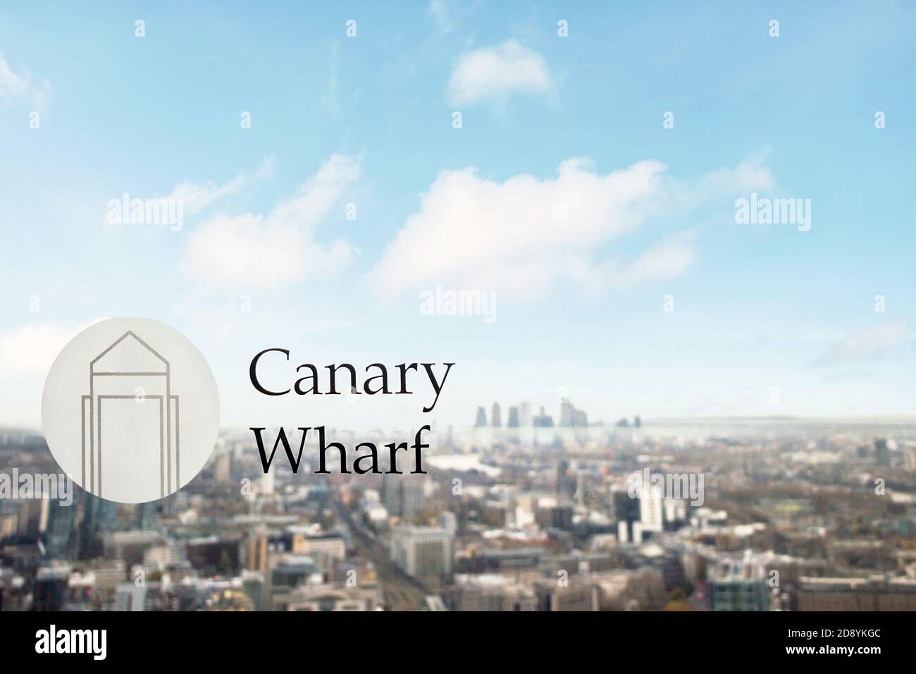 Cityscape view through window at sky garden in London Stock Photo - Alamy