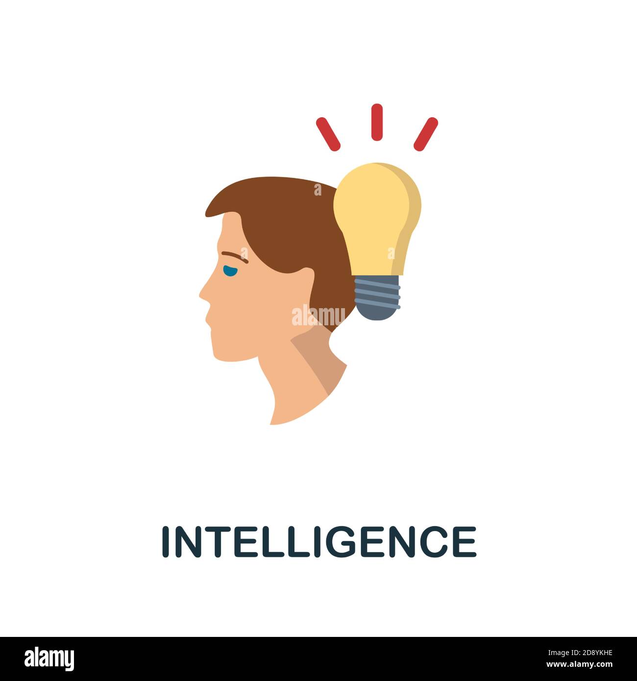 Intelligence icon. Simple element from creativity collection. Creative ...
