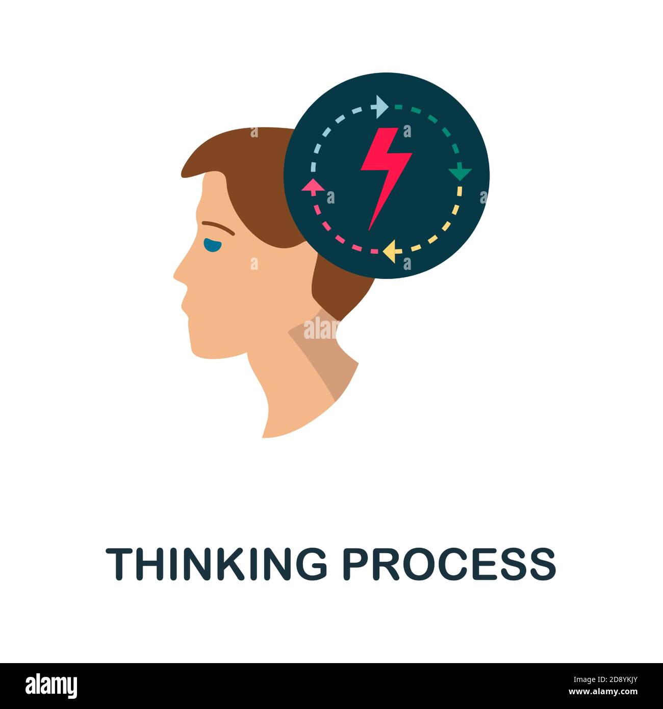 Thinking Process icon. Simple element from creativity collection ...