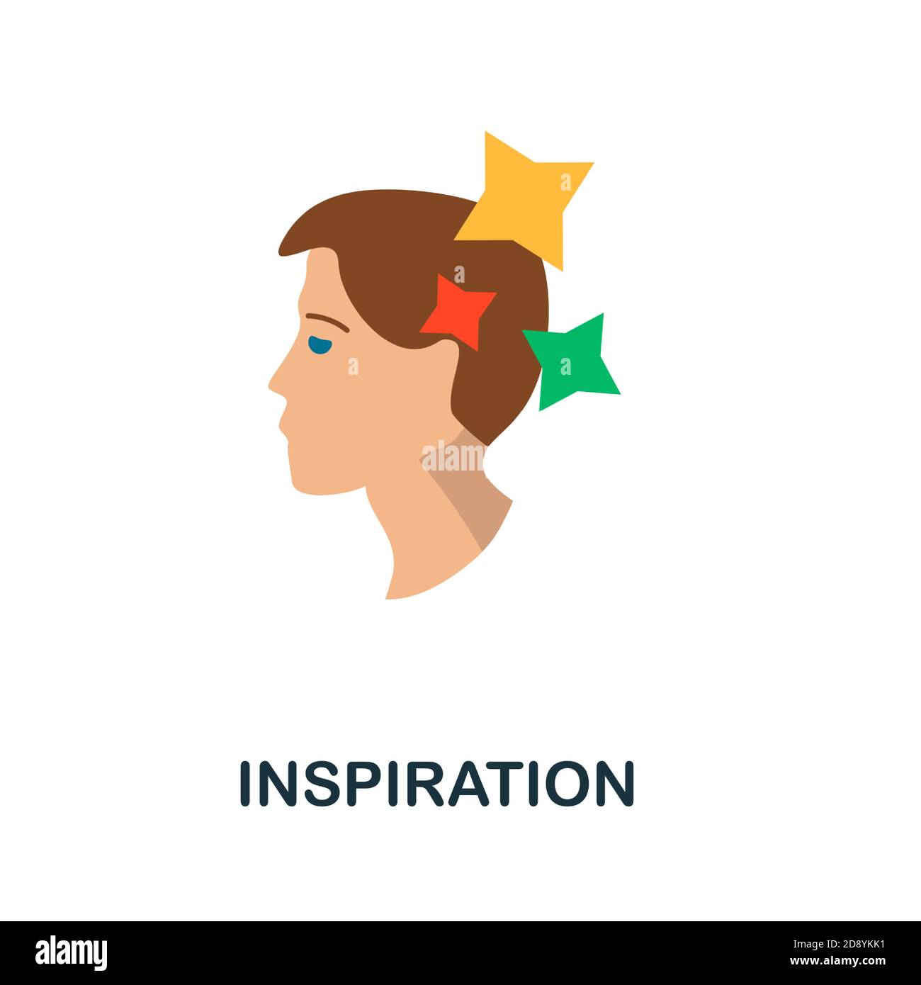Inspiration icon. Simple element from creativity collection. Creative ...