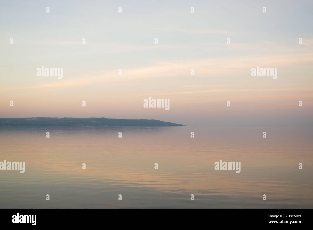Beautiful red sunset over lake. Composition of nature Stock Photo - Alamy