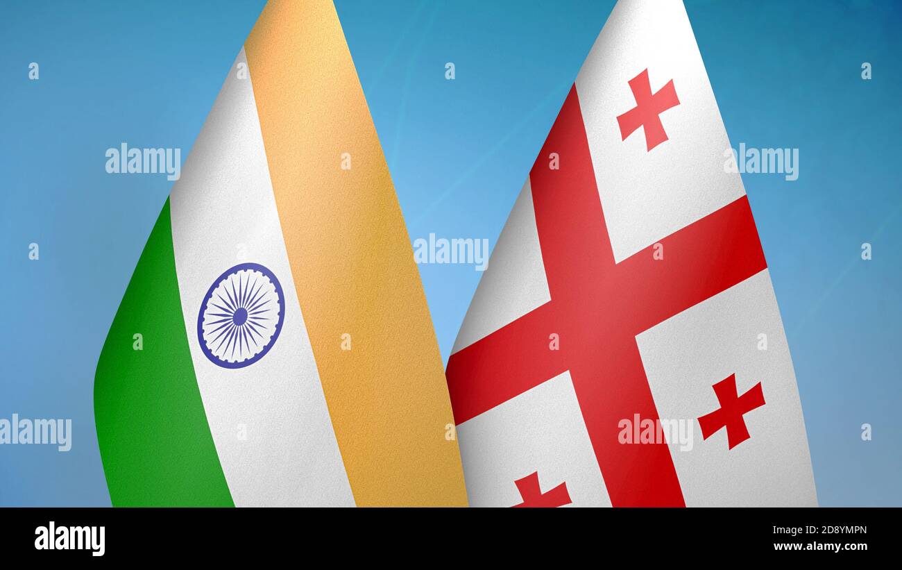 India and Georgia two flags Stock Photo - Alamy