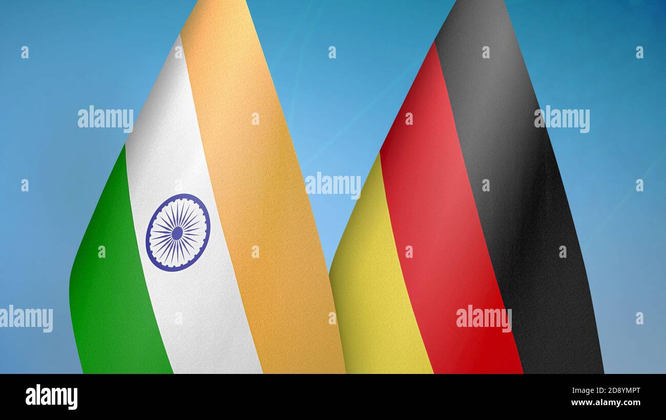 India and Germany two flags Stock Photo - Alamy