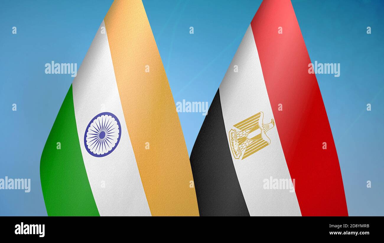 India egypt flag hi-res stock photography and images - Alamy