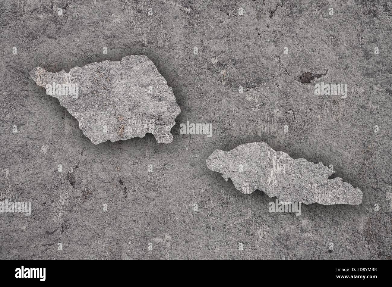 Map of Samoa on weathered concrete Stock Photo - Alamy