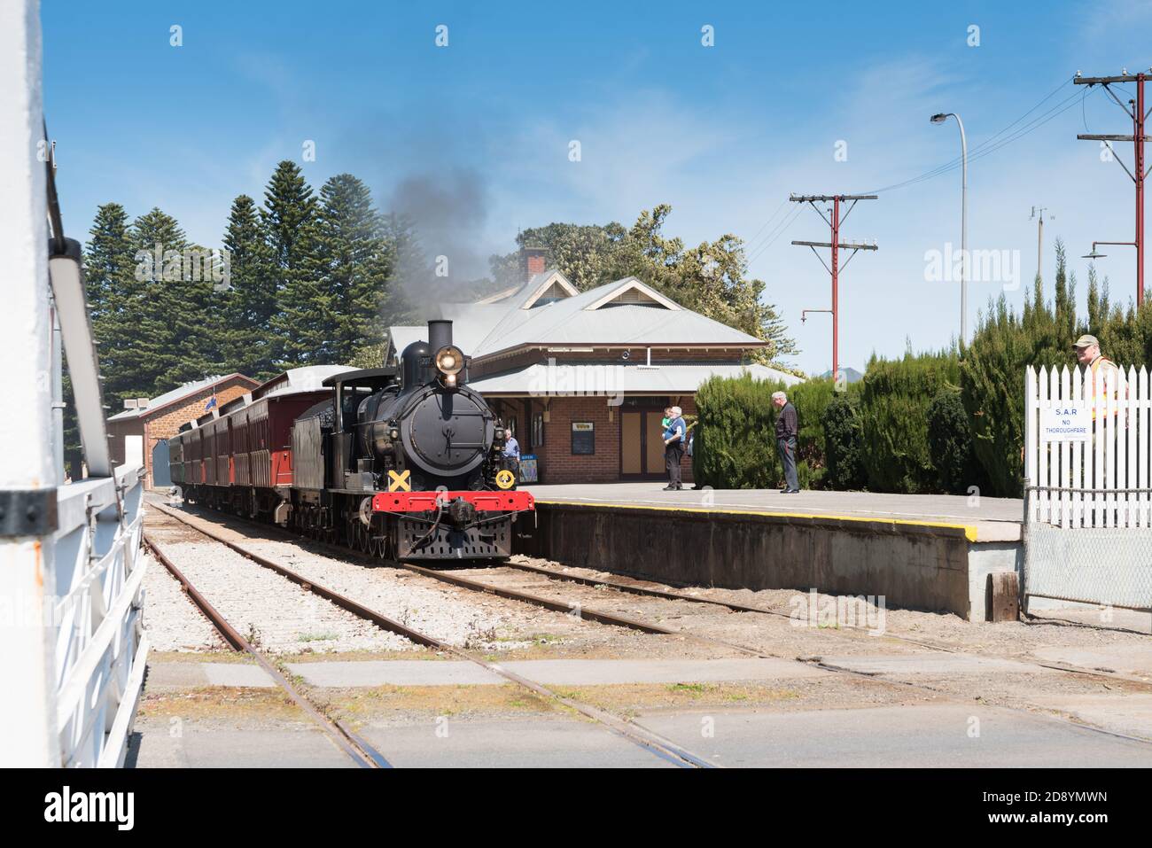 The Cockle Train, Steamranger, number 207 leaving the Victor Harbor ...