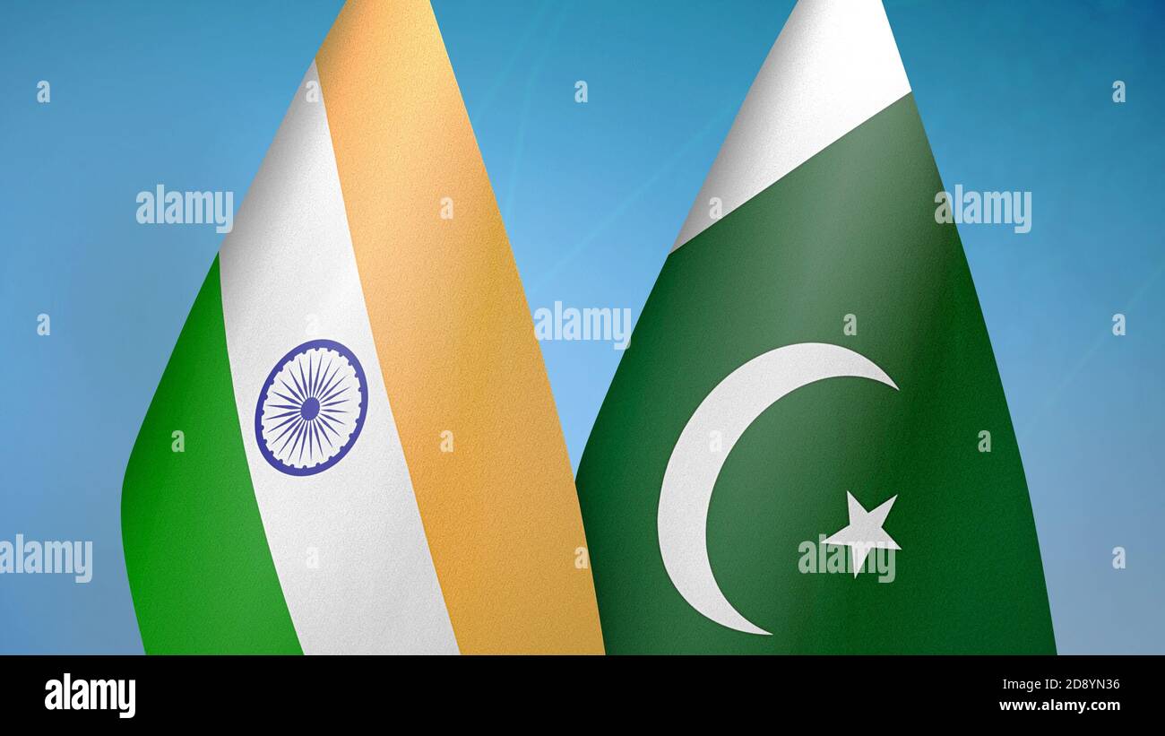 India pakistan two flags hi-res stock photography and images - Alamy