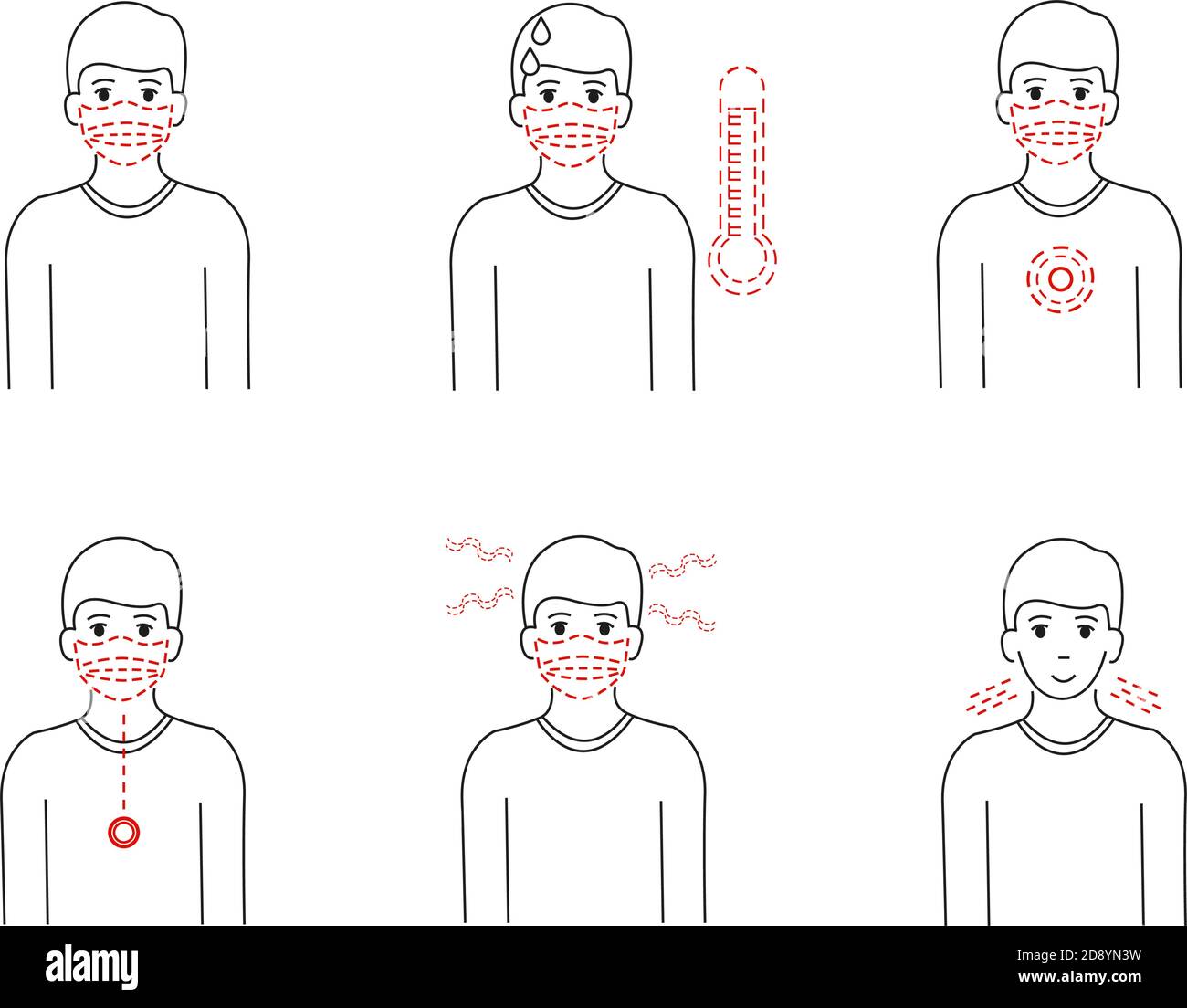 vector coronavirus with illustrative person wearing medical mask and ...