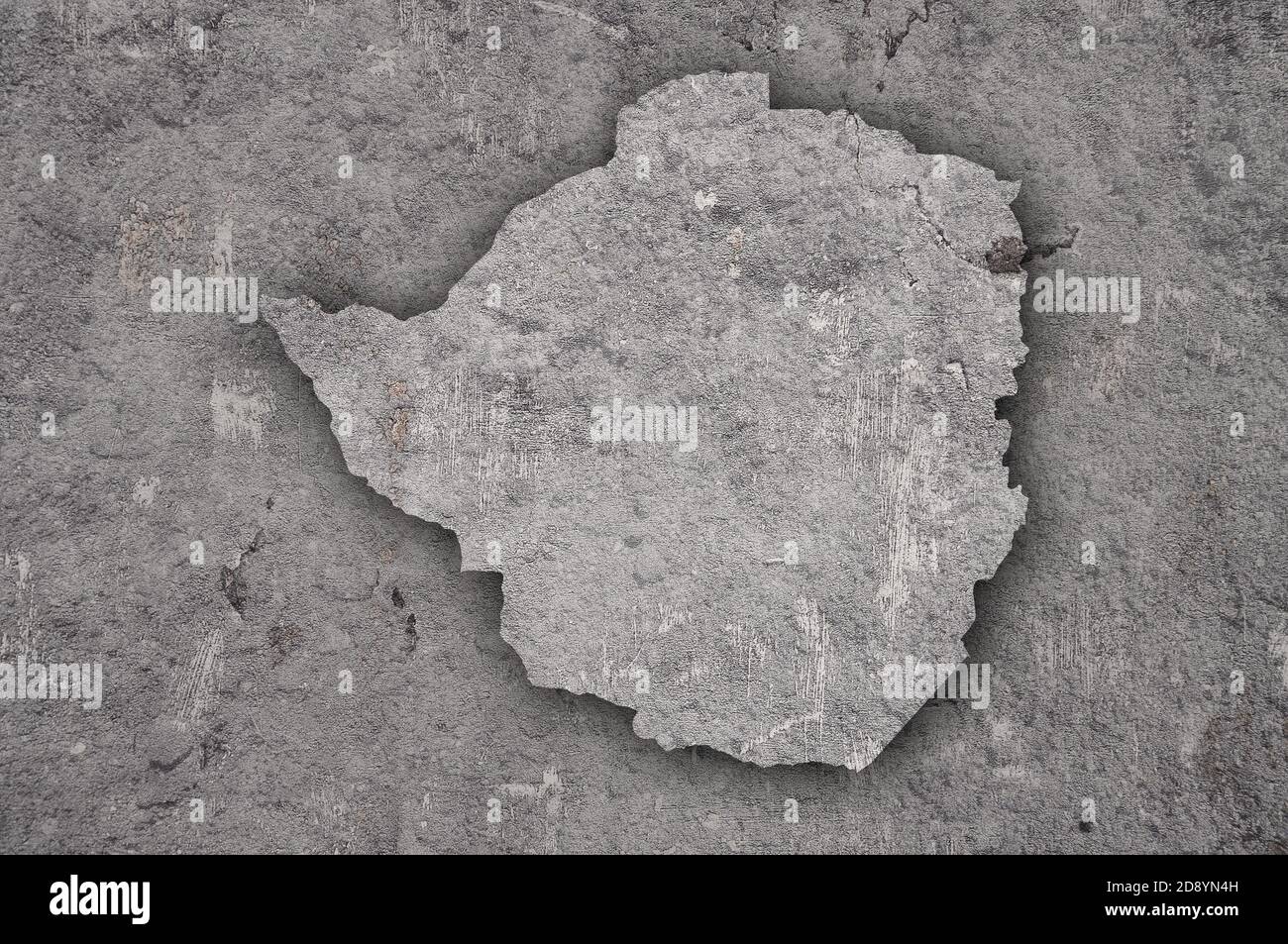 Map of Zimbabwe on weathered concrete Stock Photo - Alamy