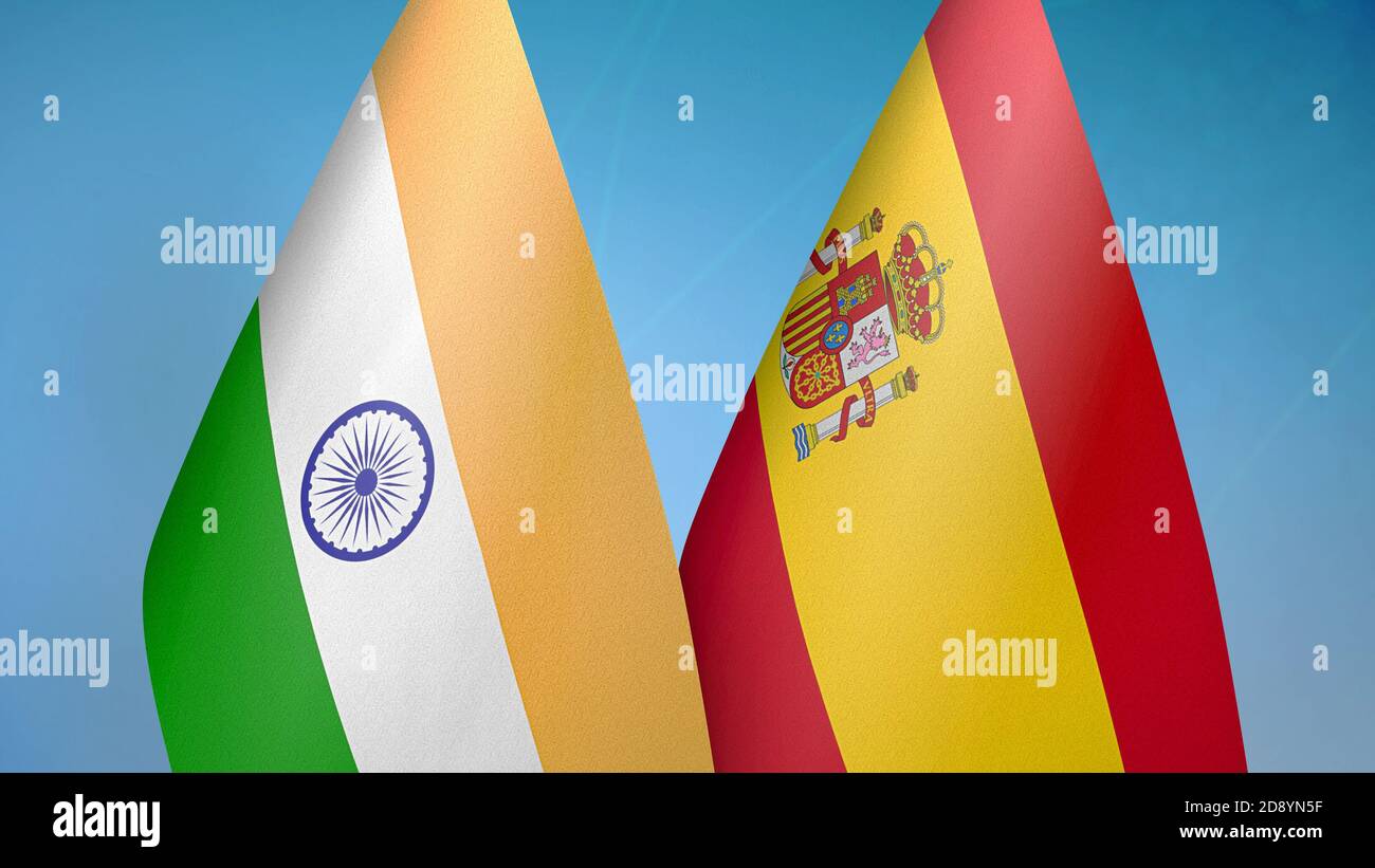 Spain india flag hi-res stock photography and images - Alamy